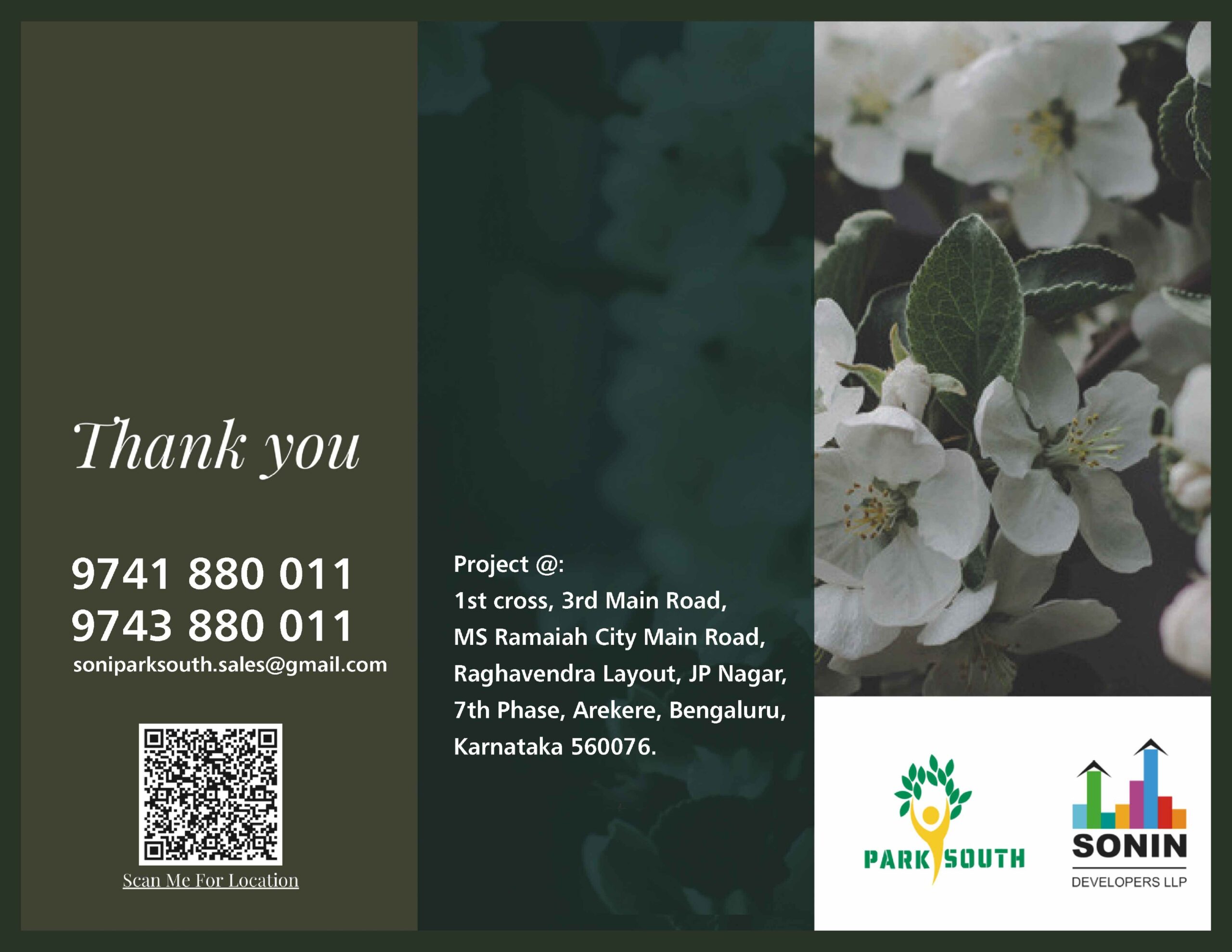 SONI PARK SOUTH – JP Nagar 7th Phase Bangalore – PRM/KA/RERA/1251/310 ...